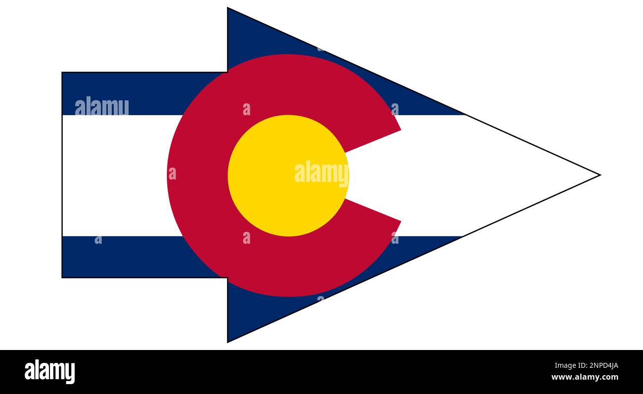 The United States of American state flat of colorado set inside a ...
