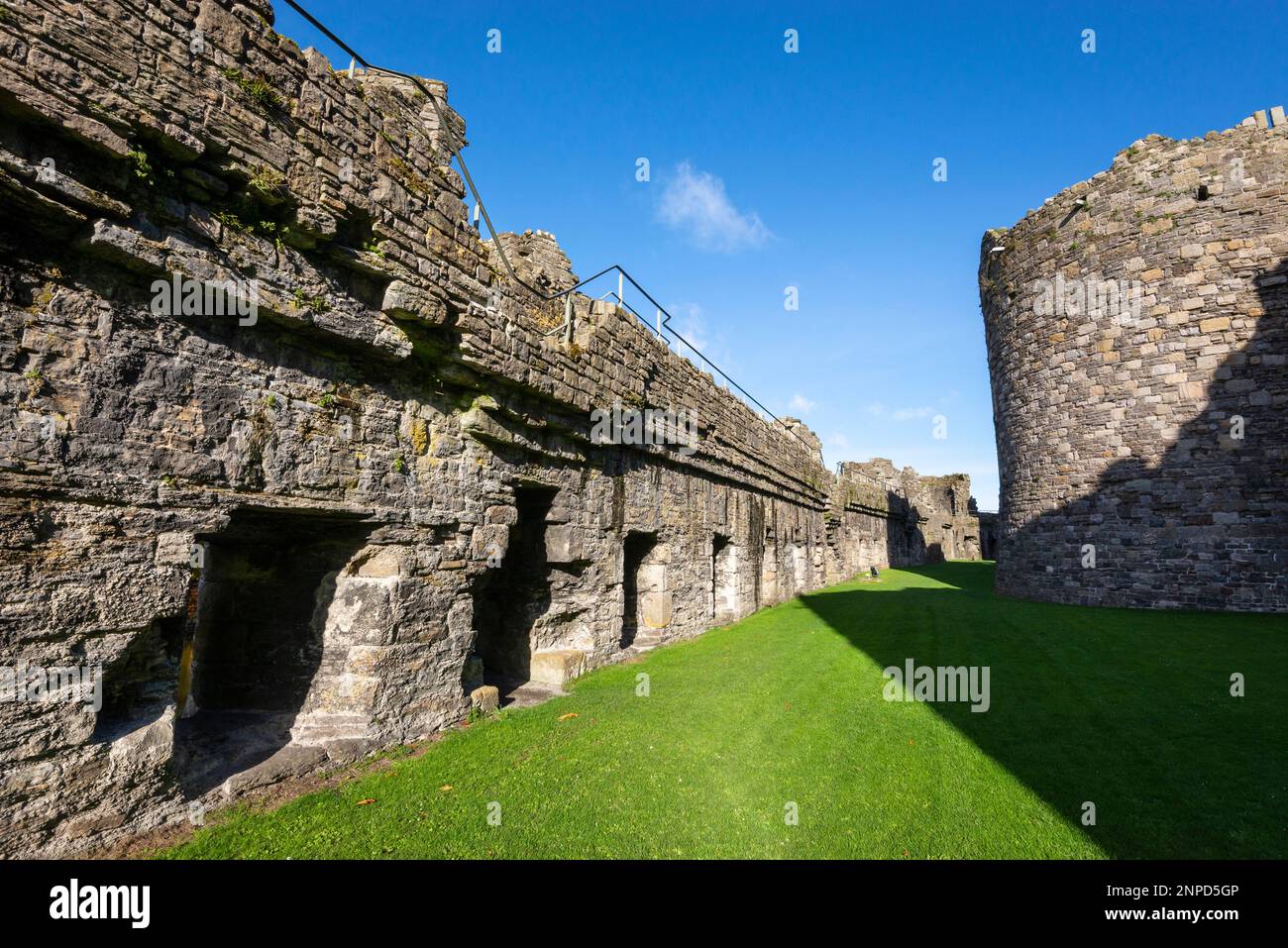 Beaumaris Castle, a 13th-14th century building in Anglesey, NorthWales ...