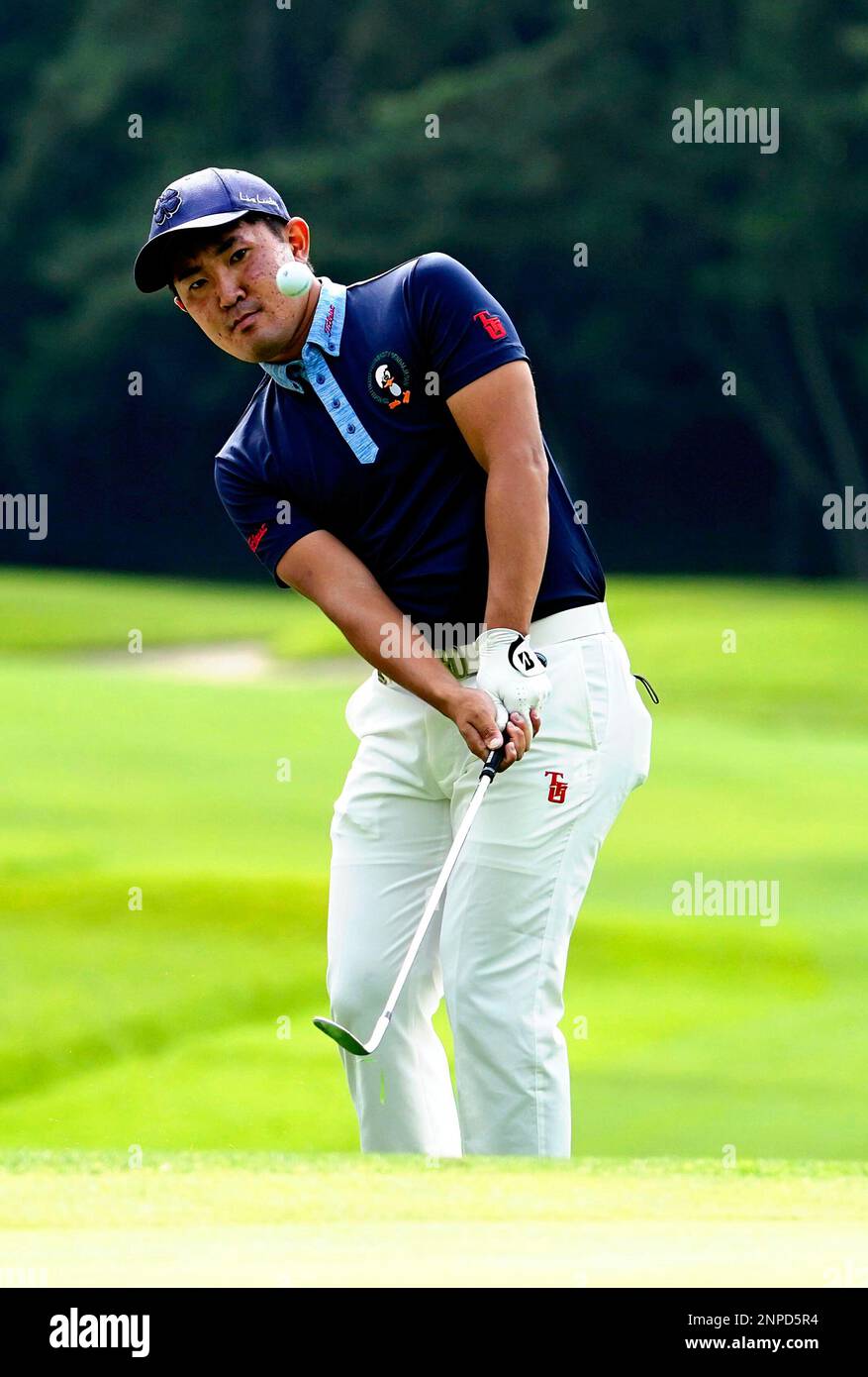 Japanese golfer Takumi Kanaya, a student of Tohoku Fukushi University ...