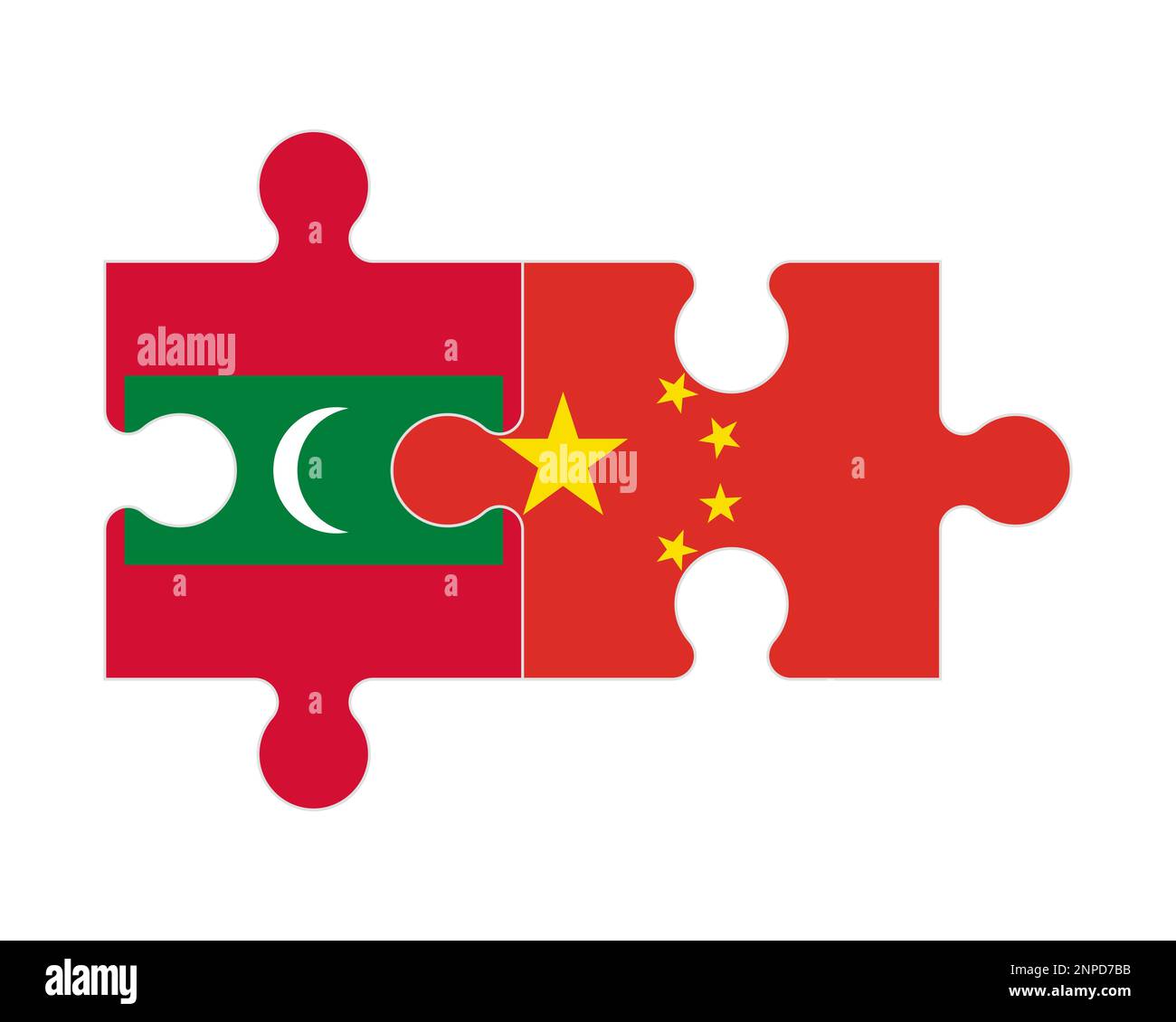 Maldives china flag hi-res stock photography and images - Alamy