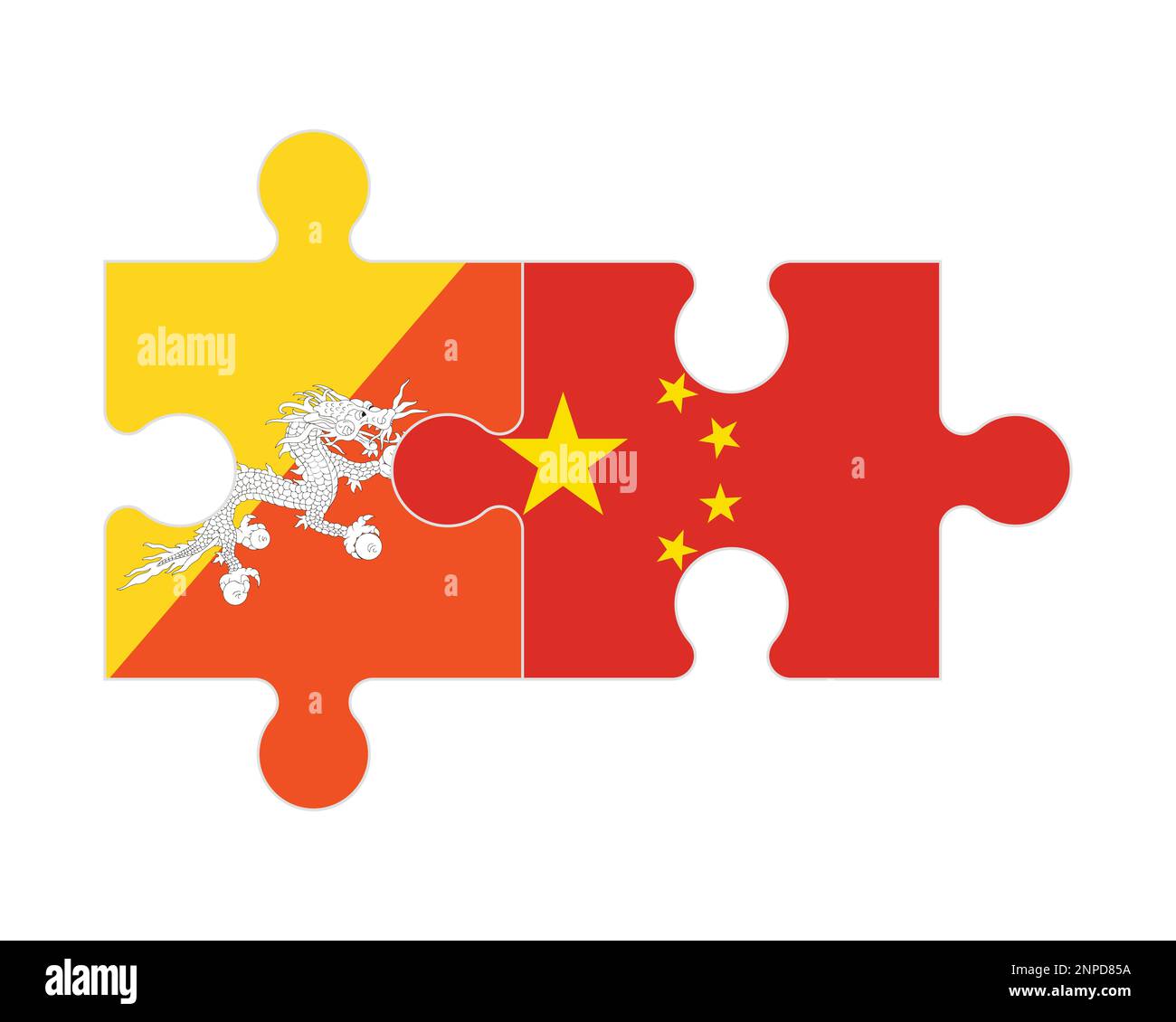 Bhutan and china Cut Out Stock Images & Pictures - Alamy