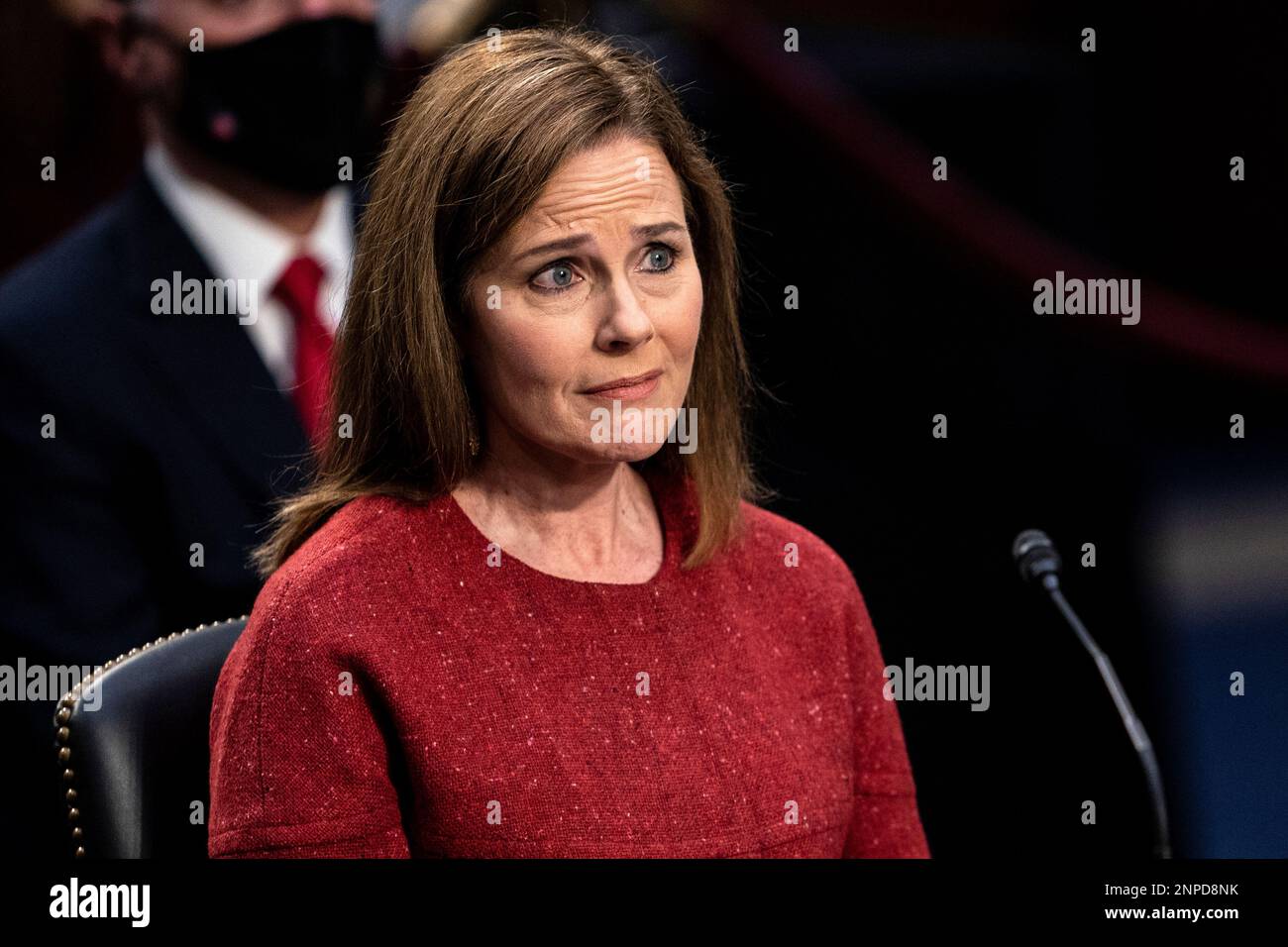 Supreme Court nominee Amy Coney Barrett listens during a confirmation ...