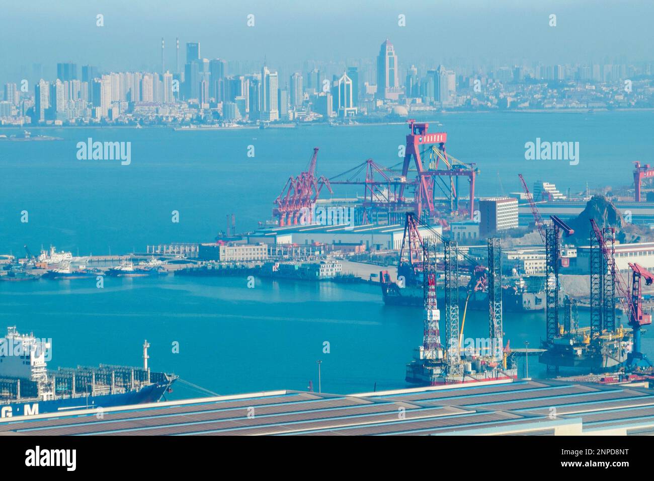 QINGDAO, CHINA - FEBRUARY 26, 2023 - Aerial photo shows the Qingdao ...