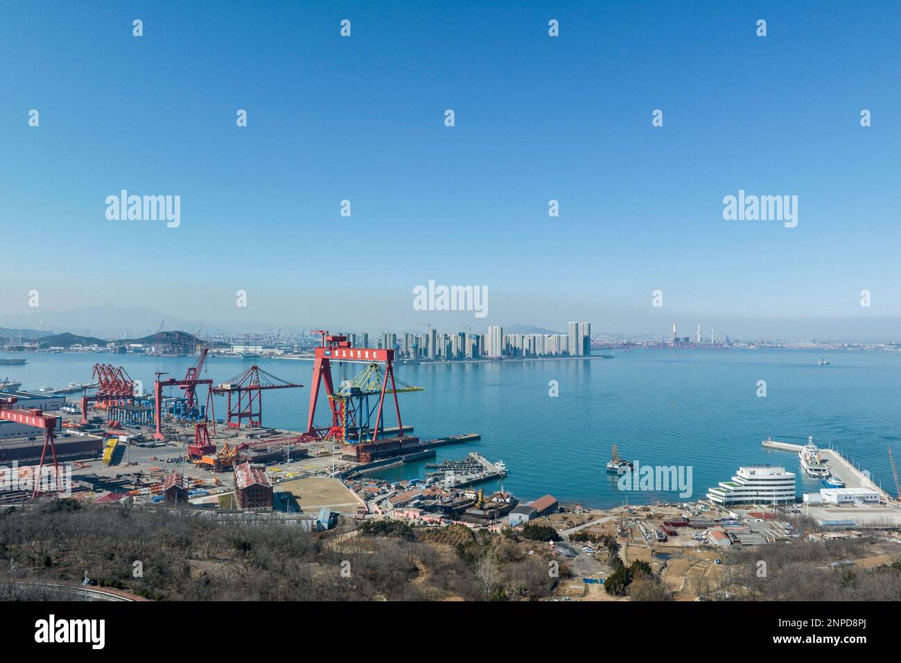 Qianwan container terminal hi-res stock photography and images - Alamy