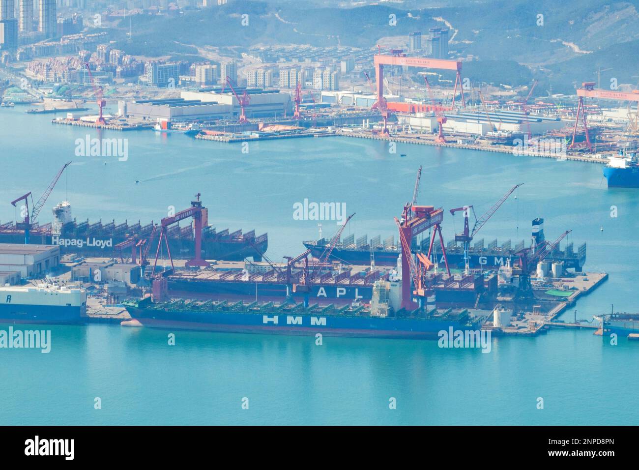 QINGDAO, CHINA - FEBRUARY 26, 2023 - Aerial photo shows the Qingdao ...