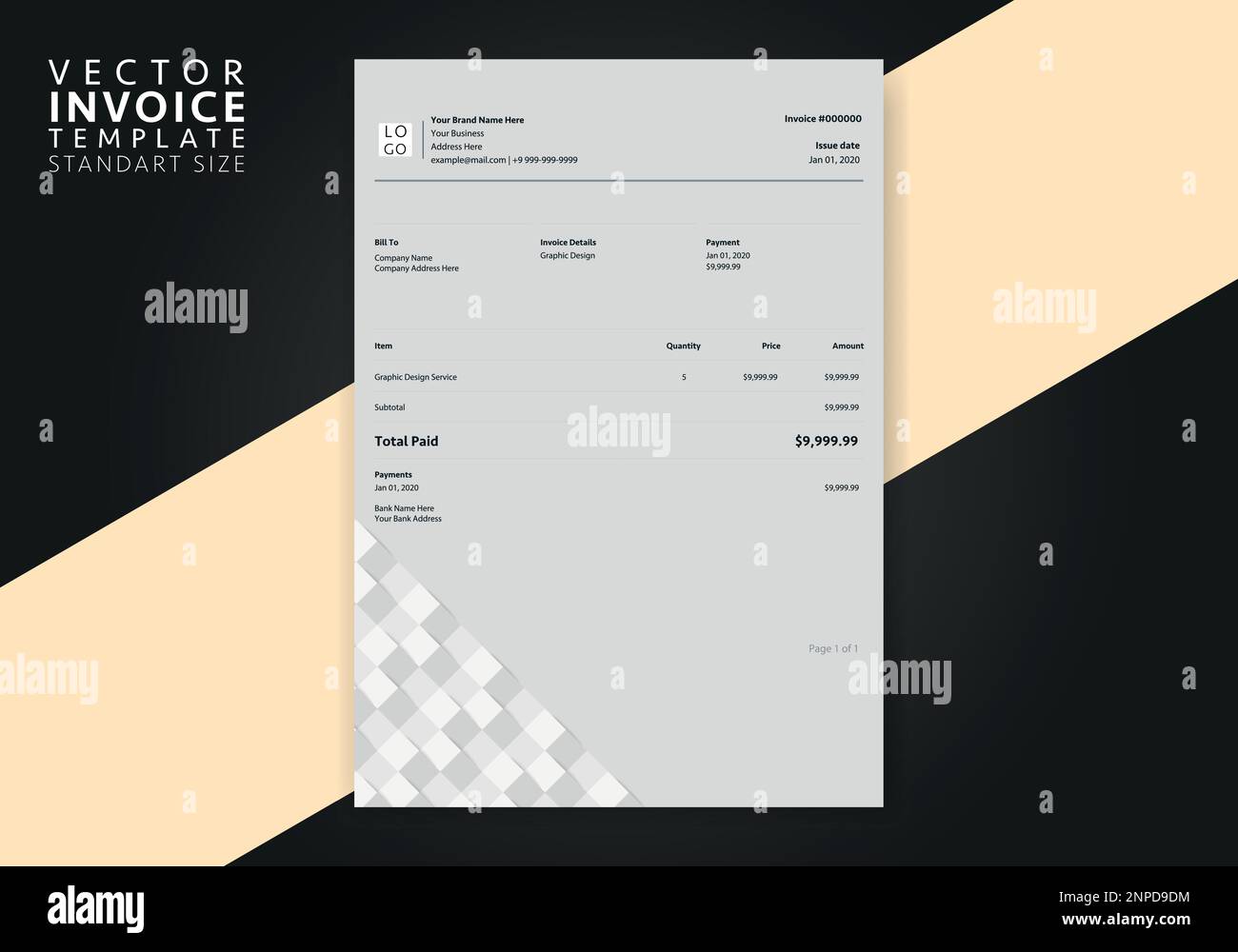 Creative Minimal Professional Business Invoice Template With Editable ...