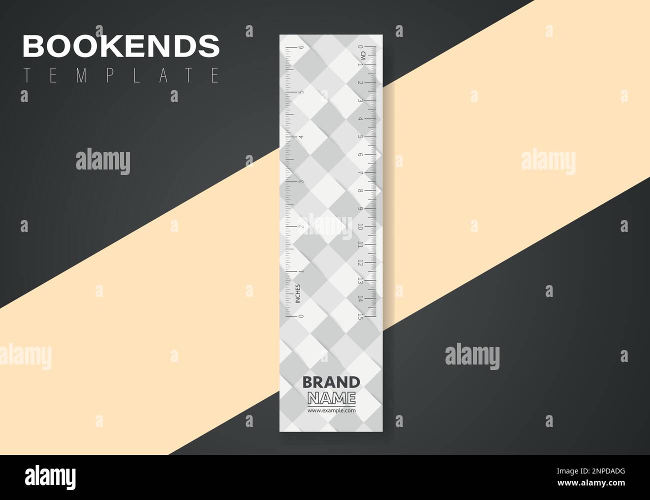 Bookmark template with abstract shapes. Abstract dynamic gradient ...