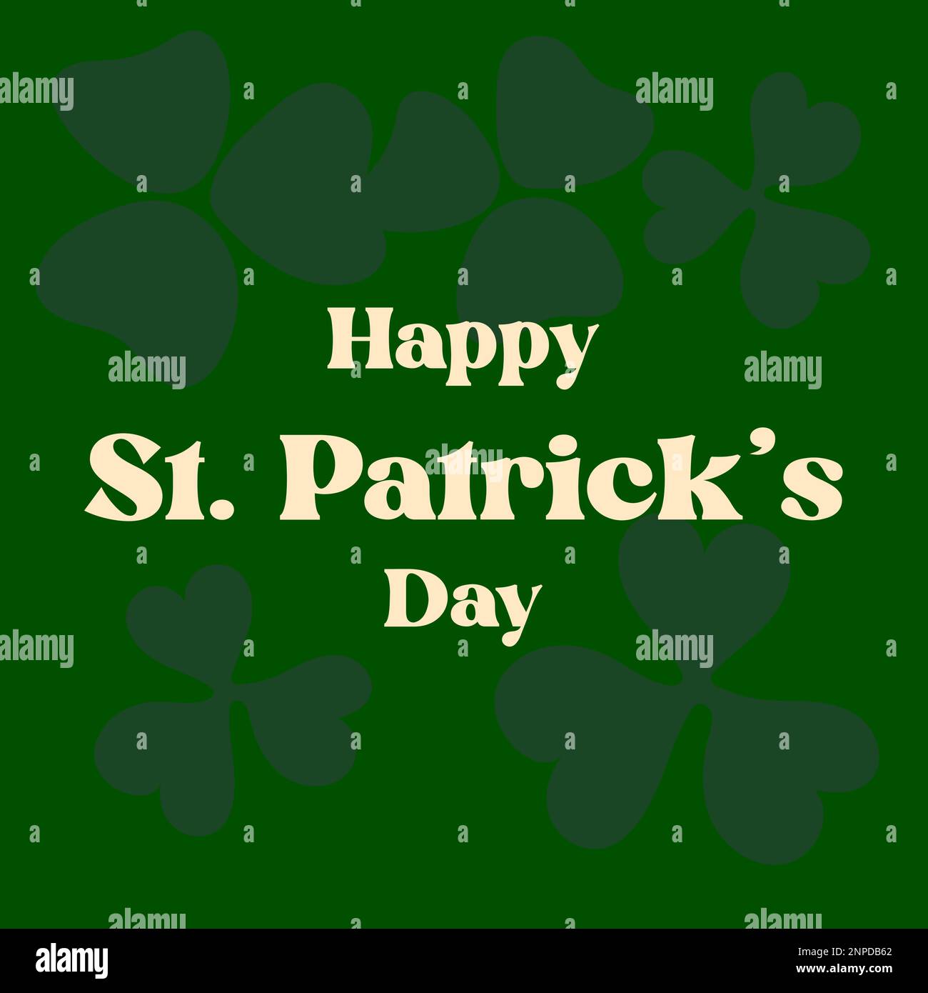 Happy St.Patrick s day text on green background with leaf clover Stock ...