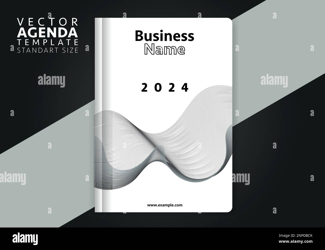 Vector agenda cover design. Creative and minimal agenda cover template ...