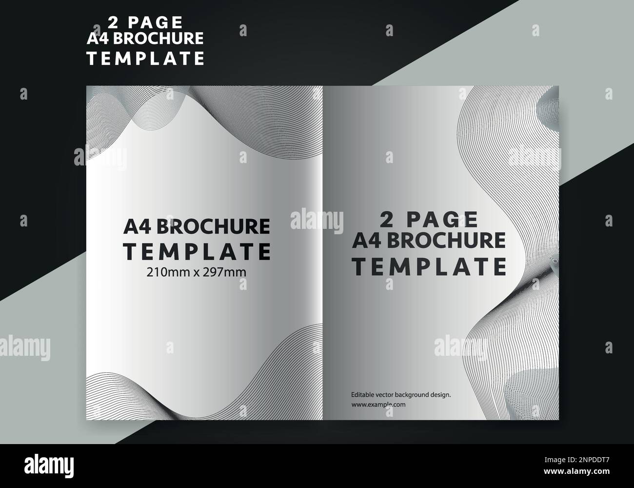 Twofold brochure design. A4 abstract business brochure template ...