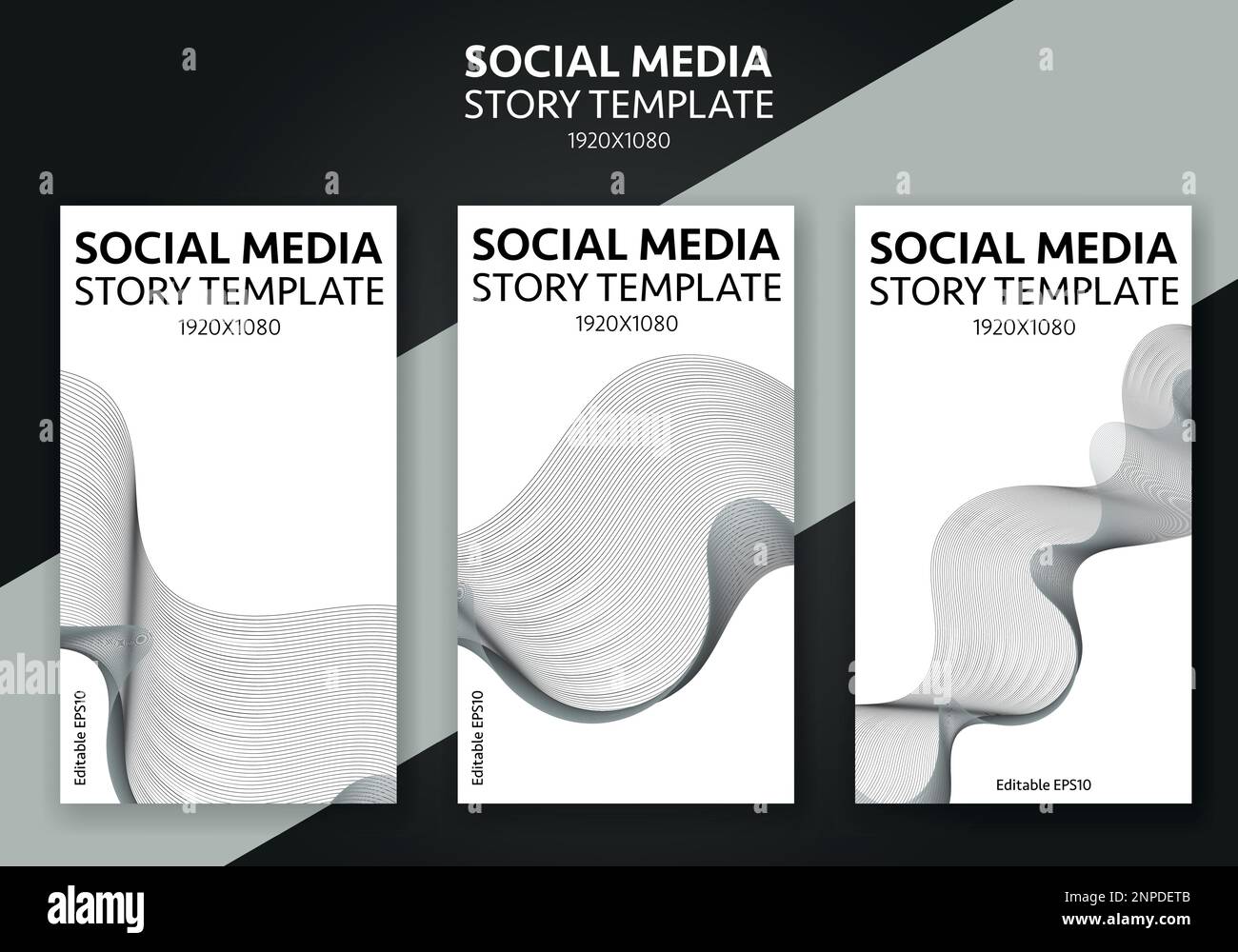 Abstract social media story template. Minimalistic social media vector ...