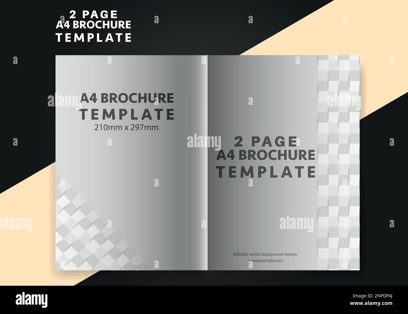 Twofold brochure design. A4 abstract business brochure template ...