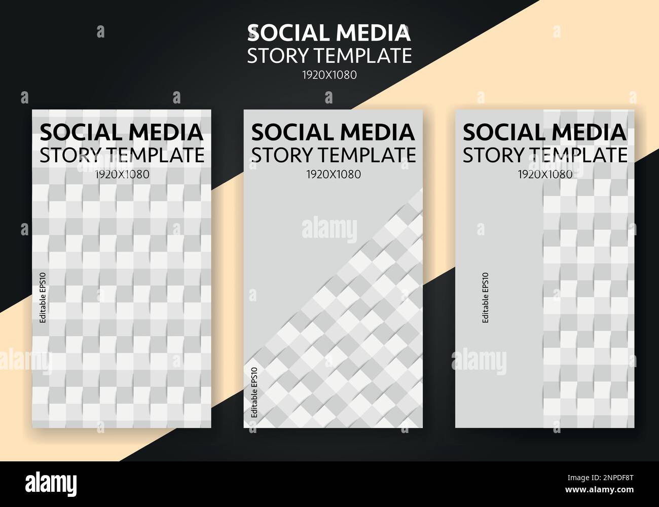 Abstract social media story template. Minimalistic social media vector ...