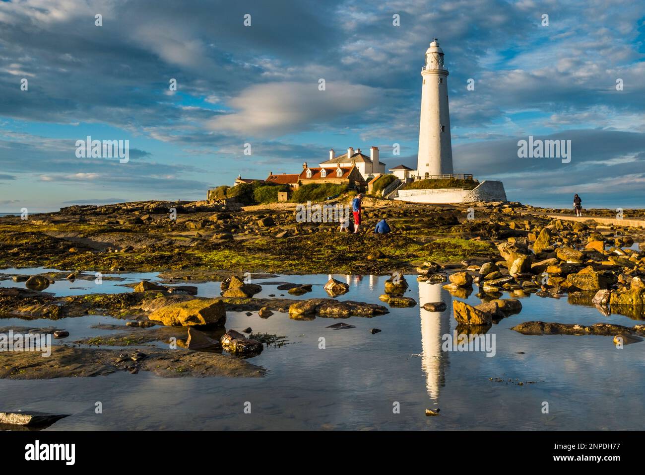 St Marys lighthouse at Whitley Bay Stock Photo - Alamy