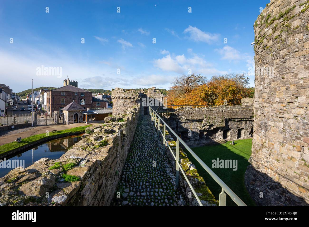 Beaumaris Castle, a 13th-14th century building in Anglesey, NorthWales ...