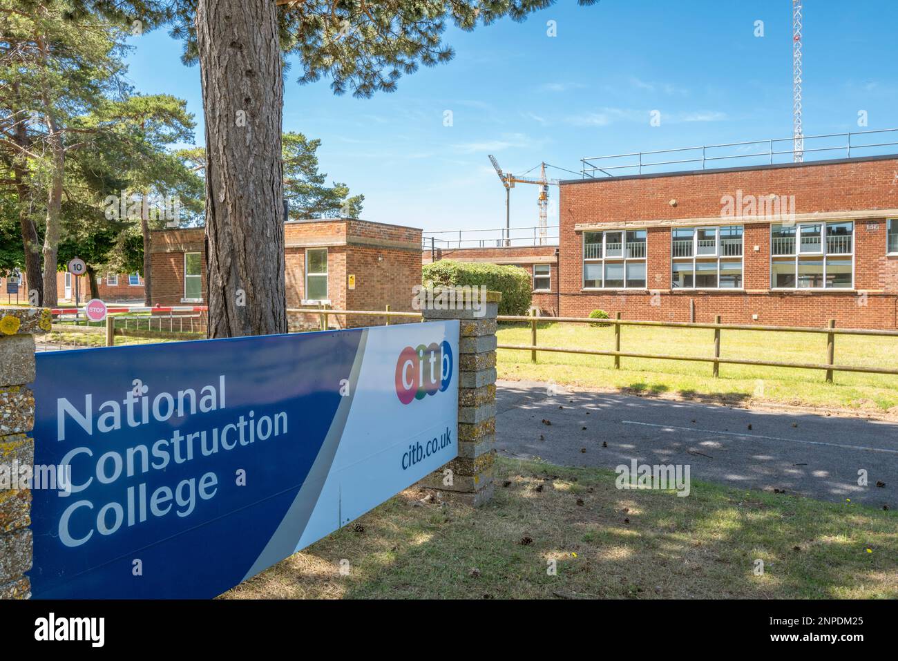 Entrance to the National Construction College in Norfolk Stock Photo ...