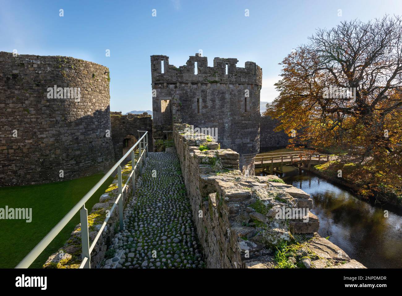 Beaumaris Castle, a 13th-14th century building in Anglesey, NorthWales ...