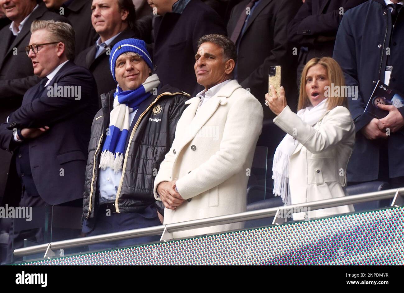 Chelsea owner Todd Boehly in the stands during the Premier League match ...