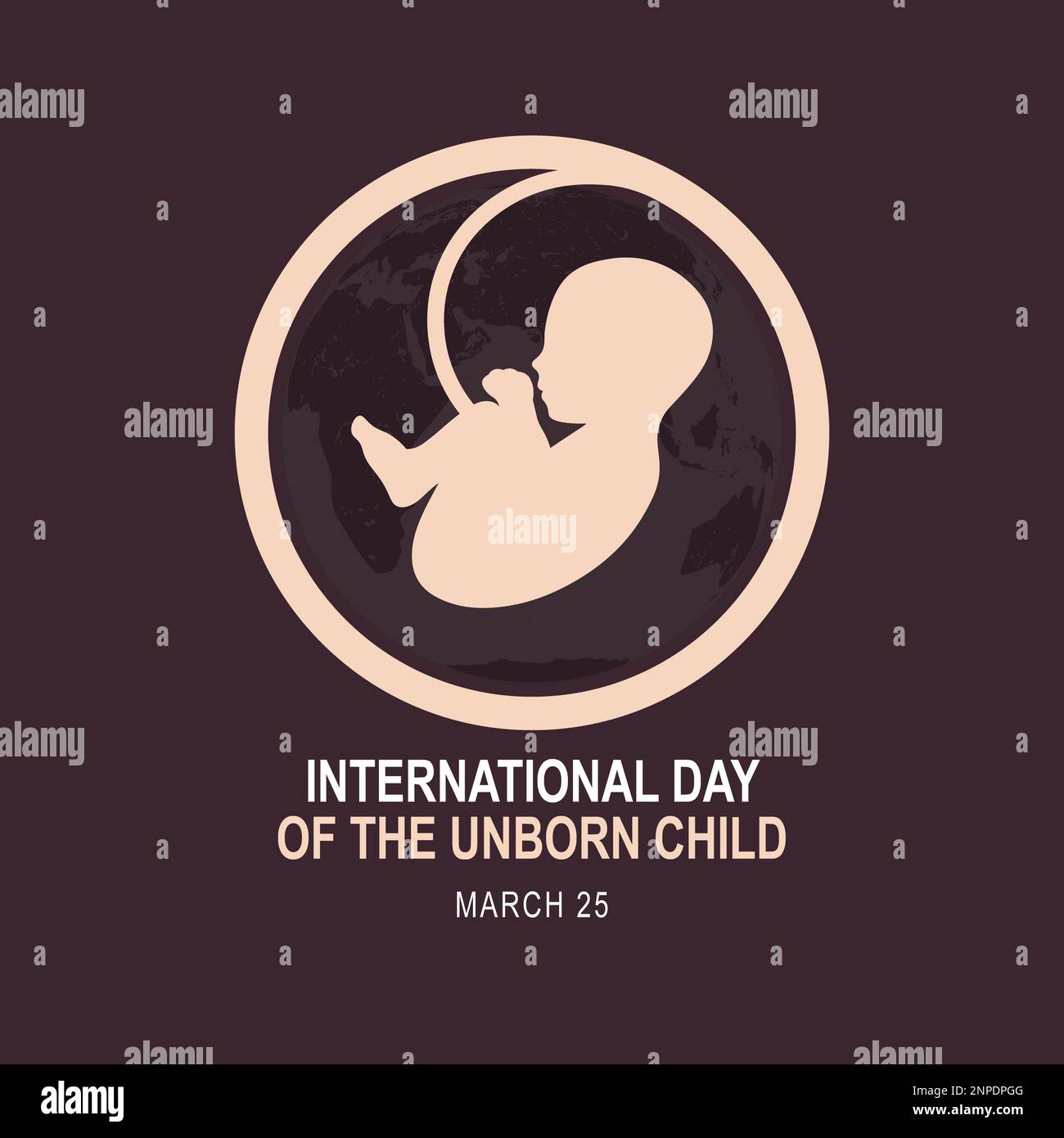 International Day of the Unborn Child background. Vector illustration ...