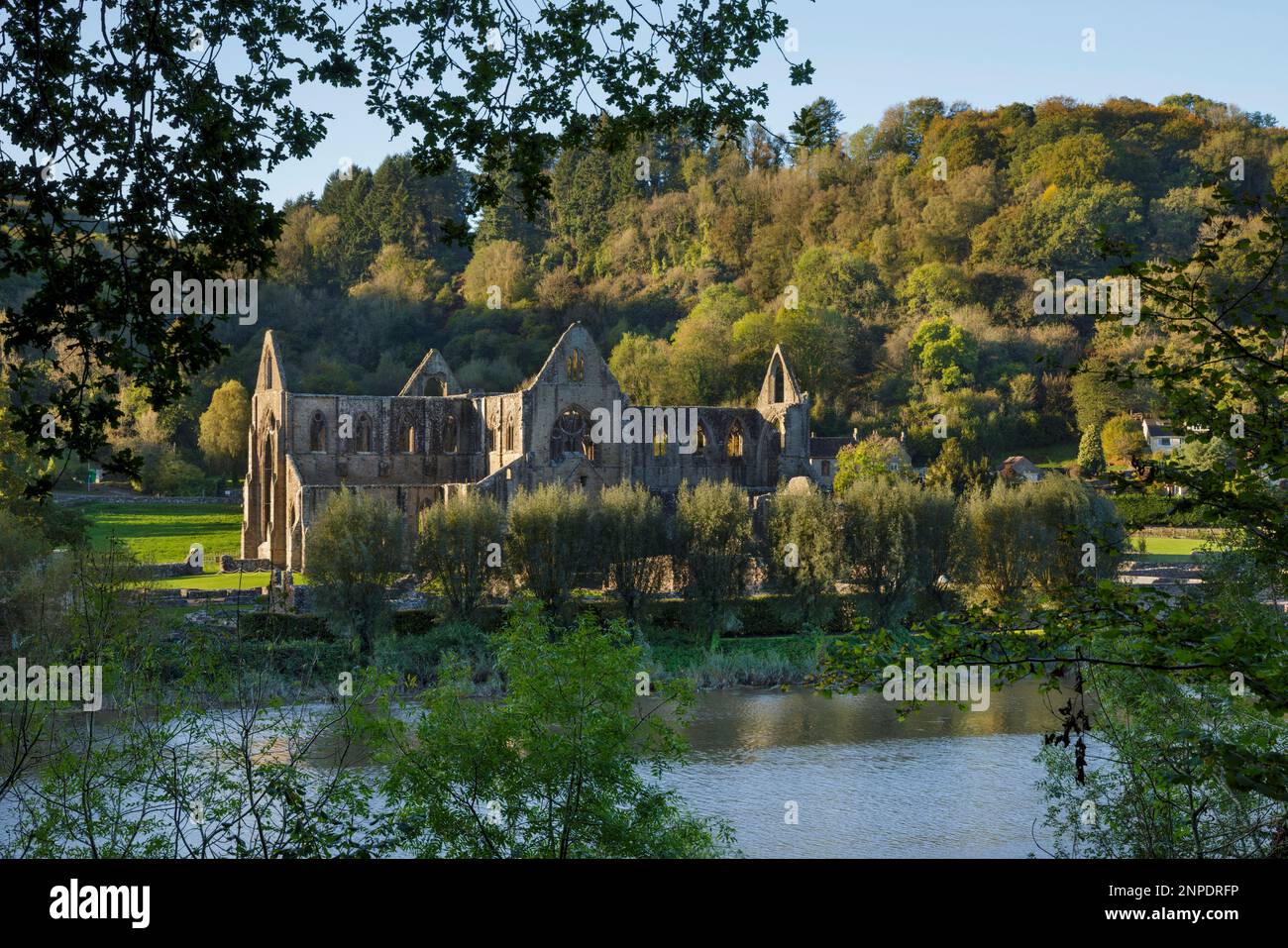River wye in monmouthshire near tintern abbey hi-res stock photography ...