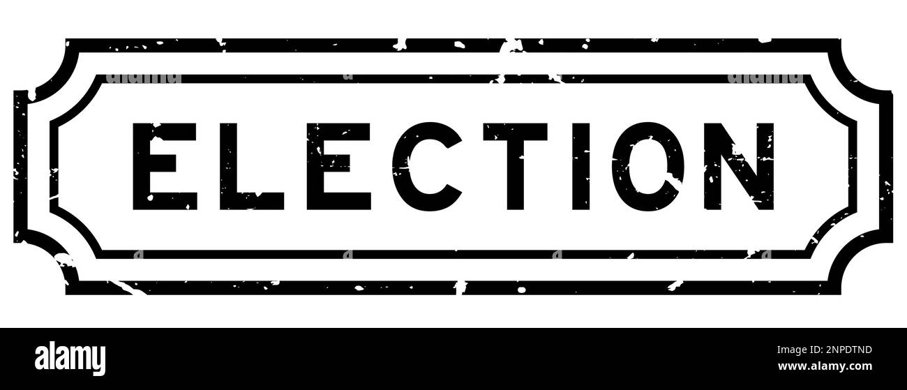 Grunge black election word rubber seal stamp on white background Stock ...
