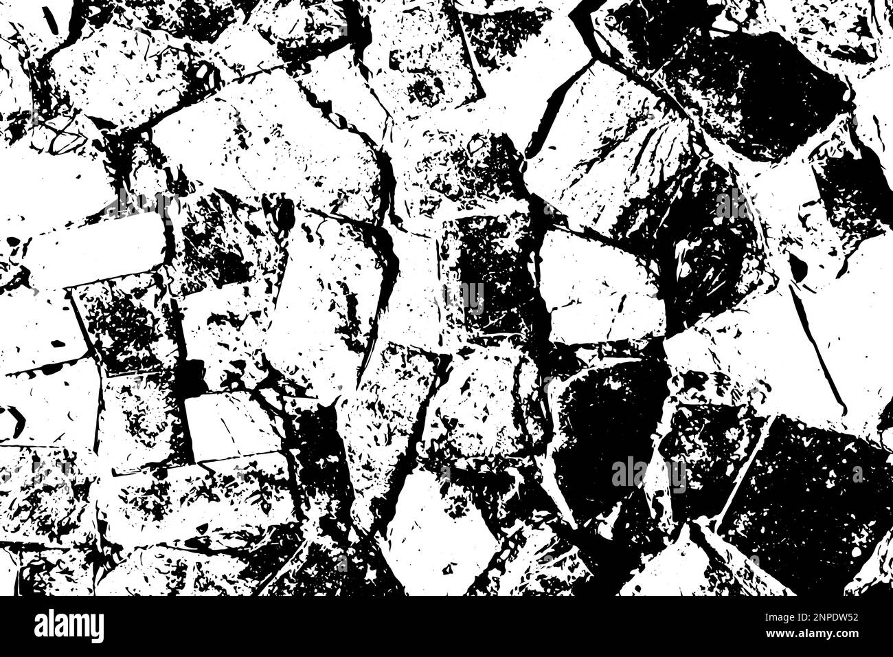 Grunge black and white rock wall texturedbackground (Vector). Use for ...