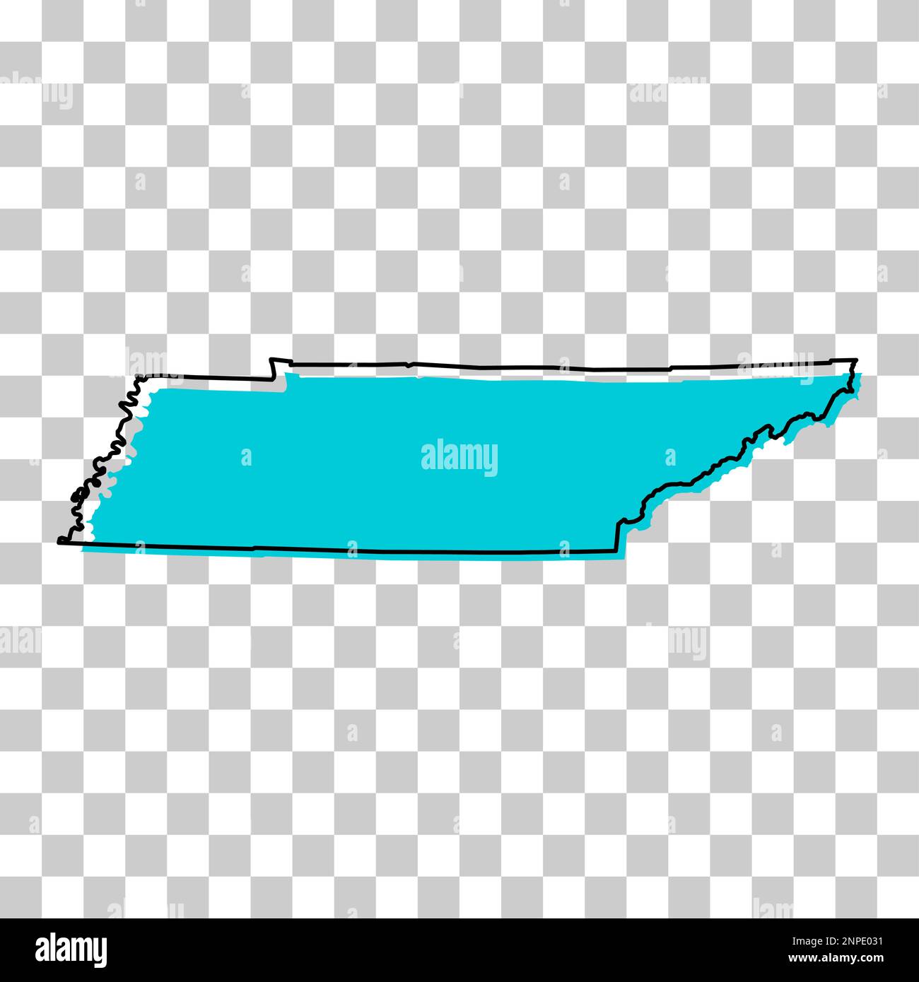 Tennessee map shape, united states of america. Flat concept icon symbol ...