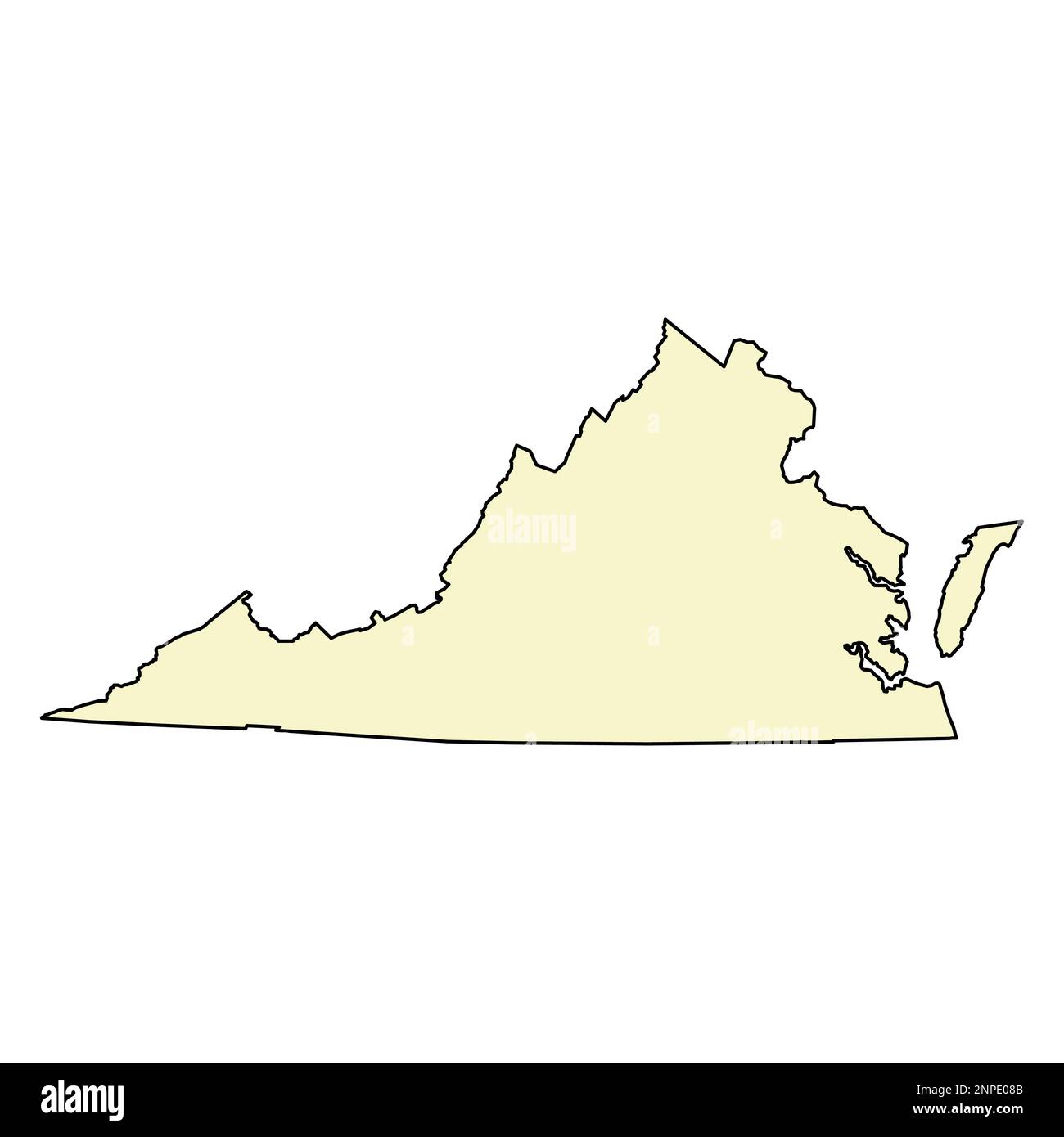 Virginia map shape, united states of america. Flat concept icon symbol ...