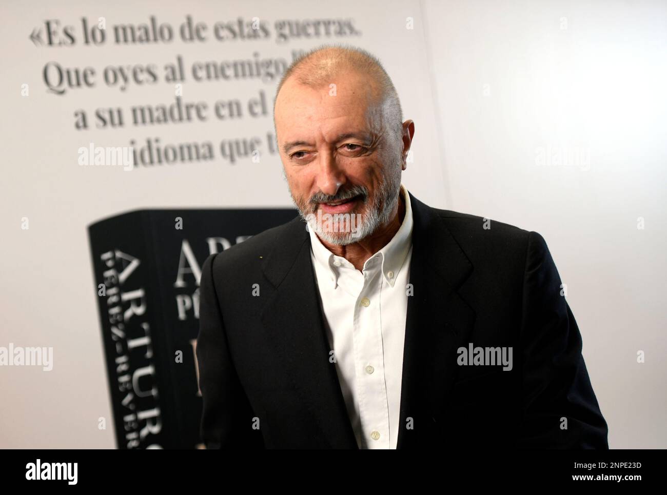 The writer Arturo Pérez-Reverte during the presentation of his book ...