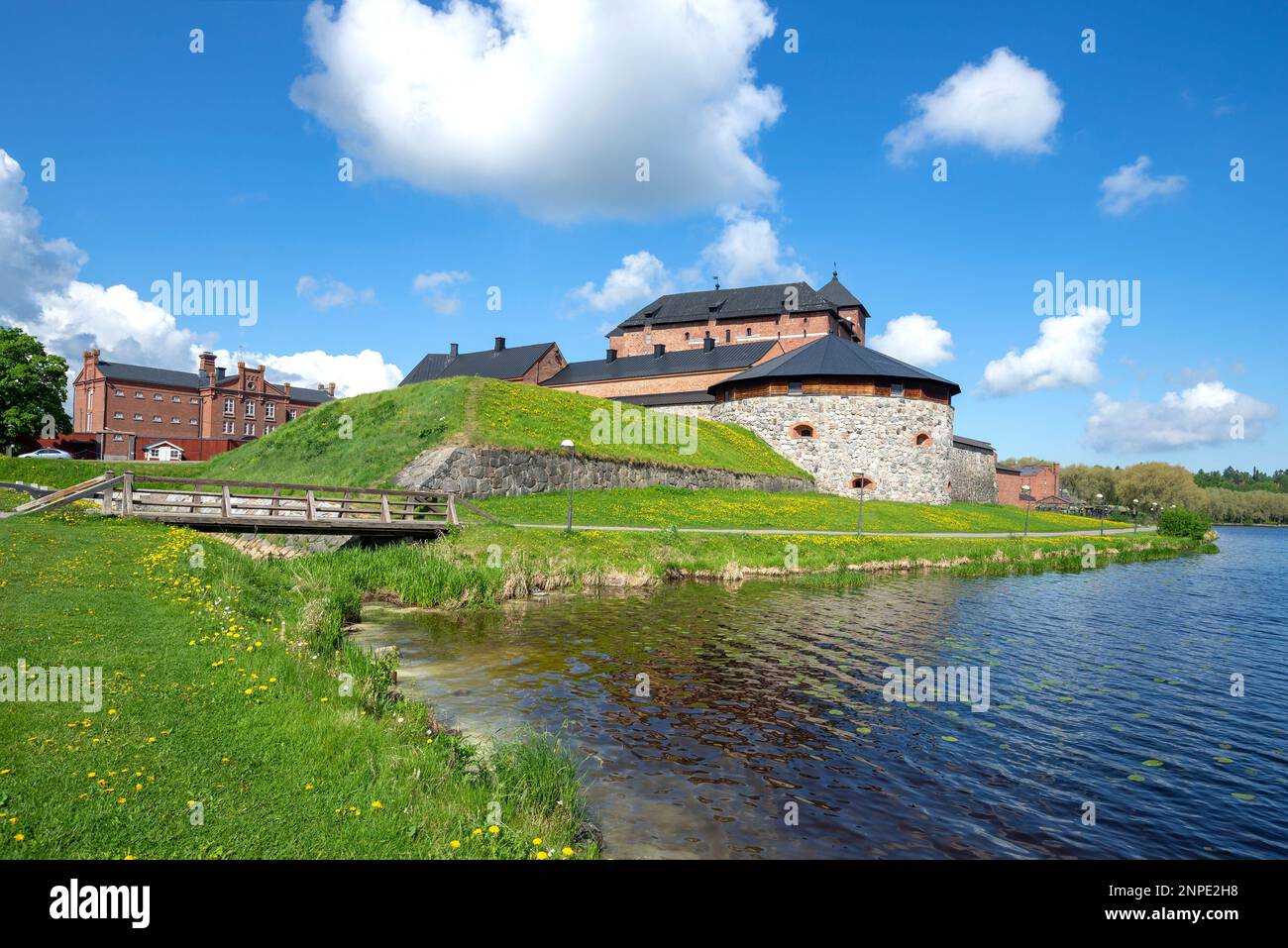 The ancient fortress-prison of Hameenlinna on a summer day. Finland ...