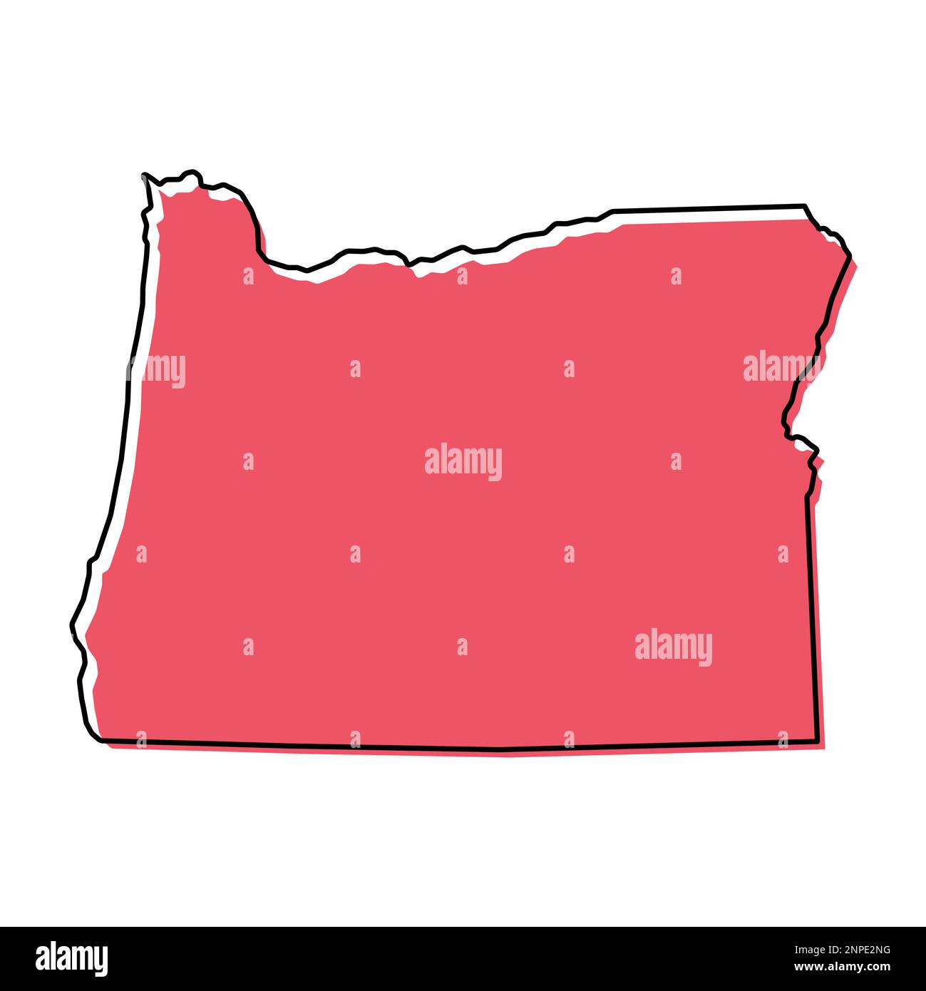 Oregon map shape, united states of america. Flat concept icon symbol ...