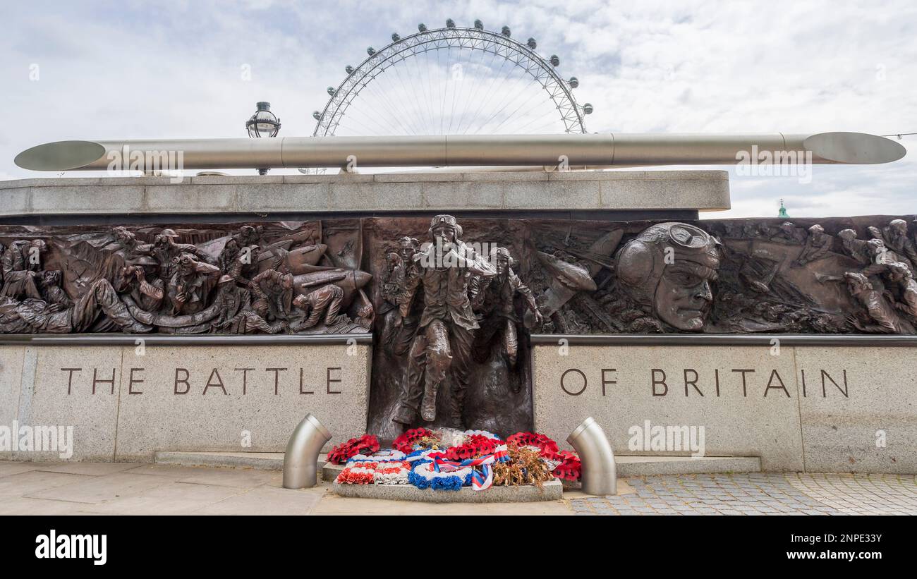The Battle of Britain memorial in London captured along the Northbank ...