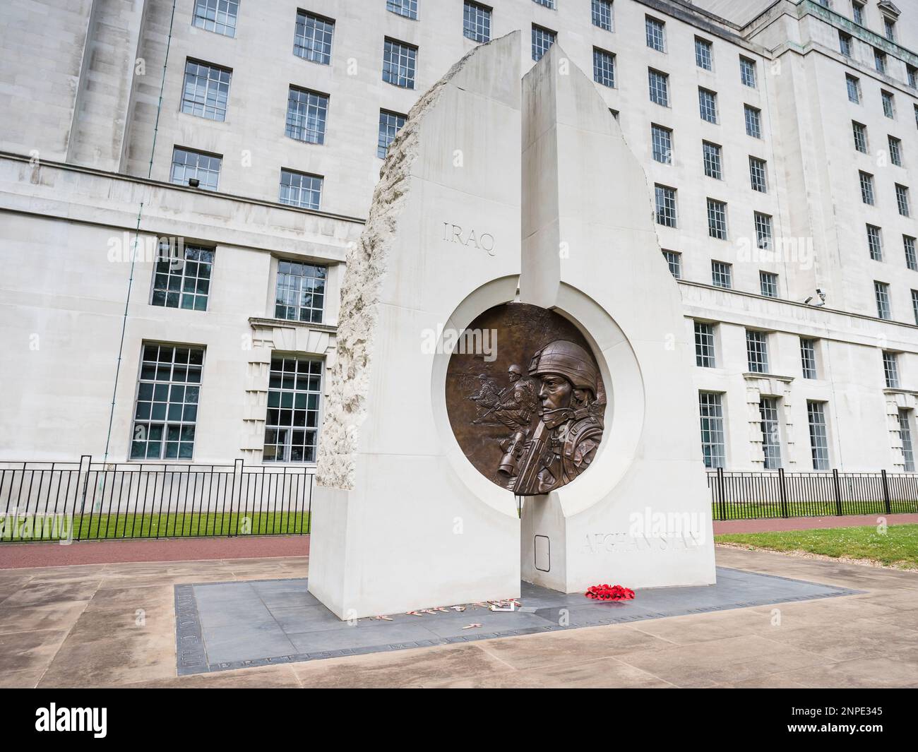 Iraq and Afghanistan Memorial pictured in Whitehall Gardens in London ...