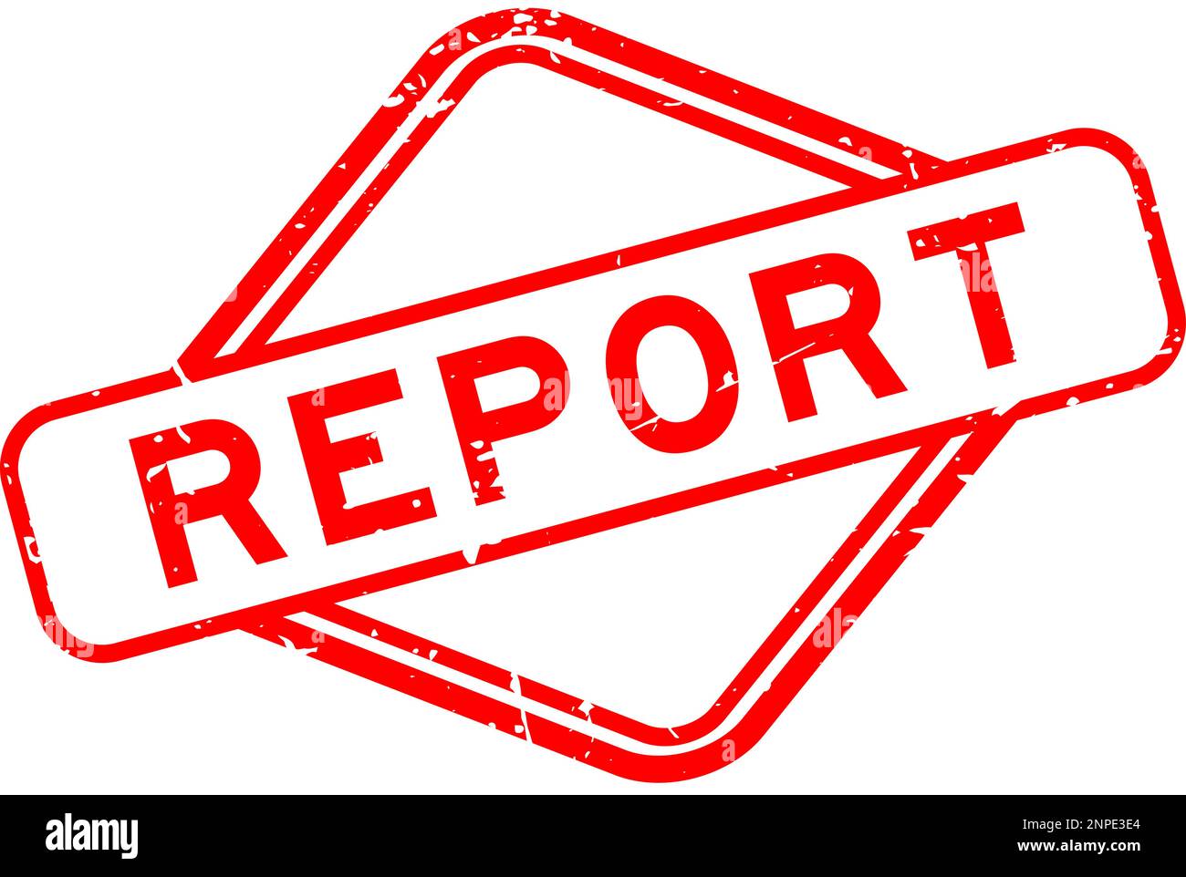 Grunge red report word rubber seal stamp on white background Stock ...