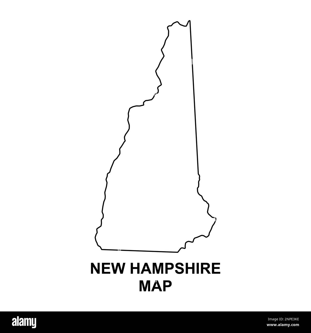 New Hampshire map, united states of america. Flat concept icon symbol ...