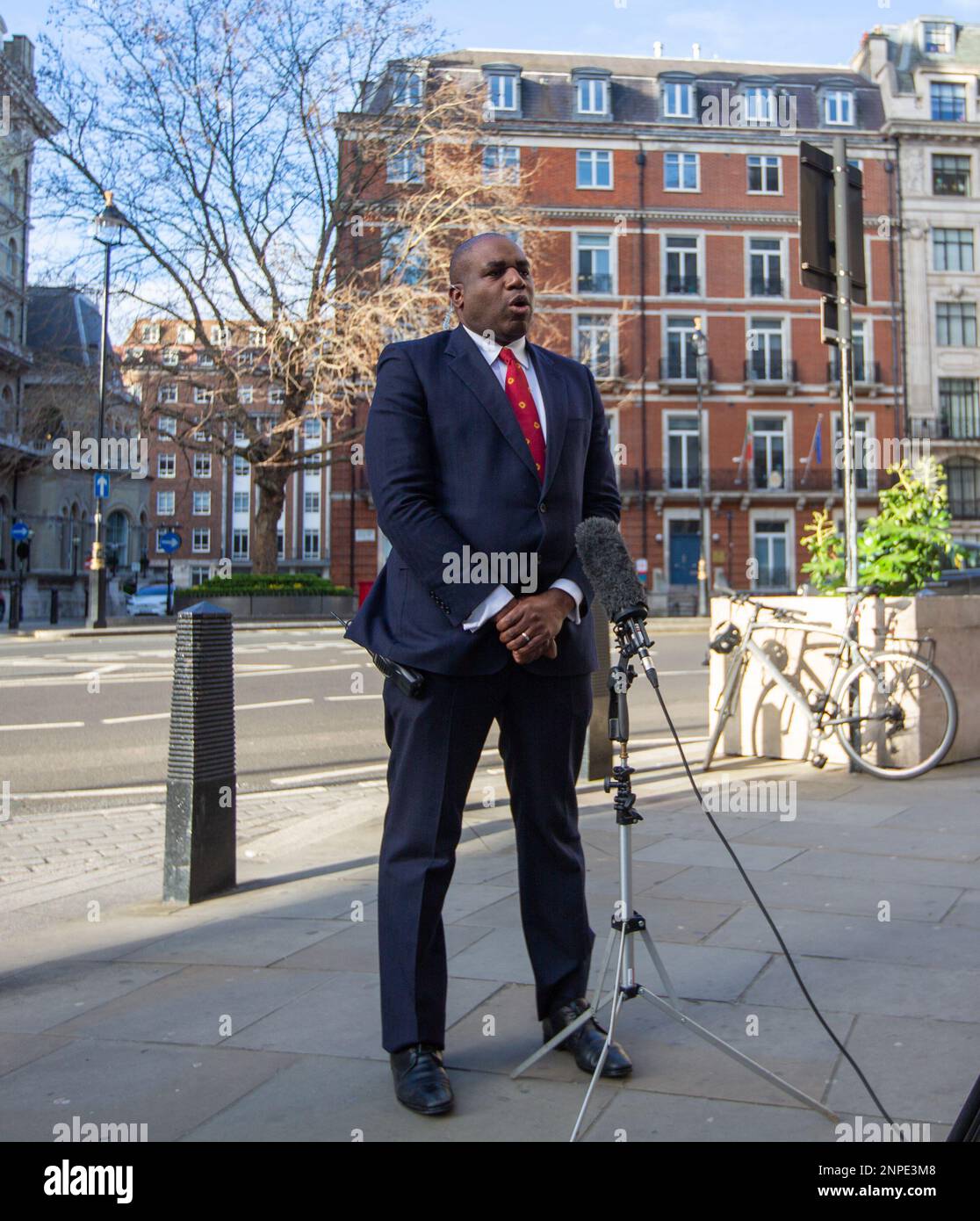 London, England, UK. 26th Feb, 2023. Shadow Foreign Secretary DAVID ...