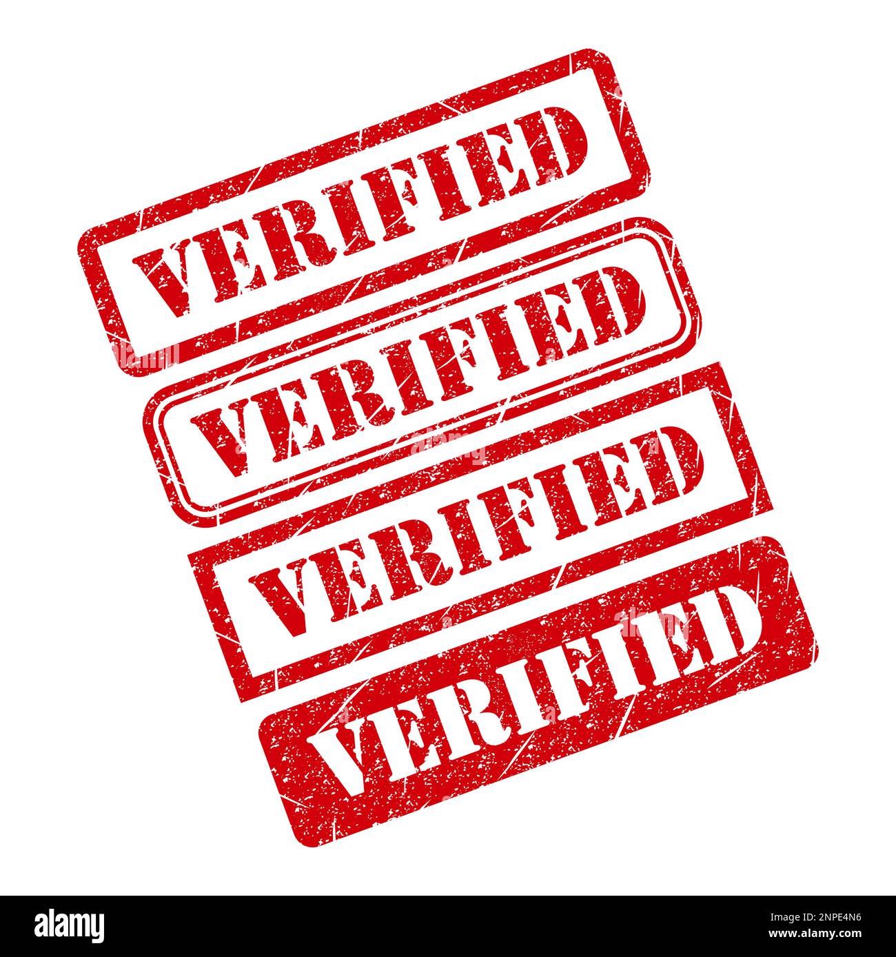 Set of Verified stamp symbol, label sticker sign button, text banner vector illustration Stock ...