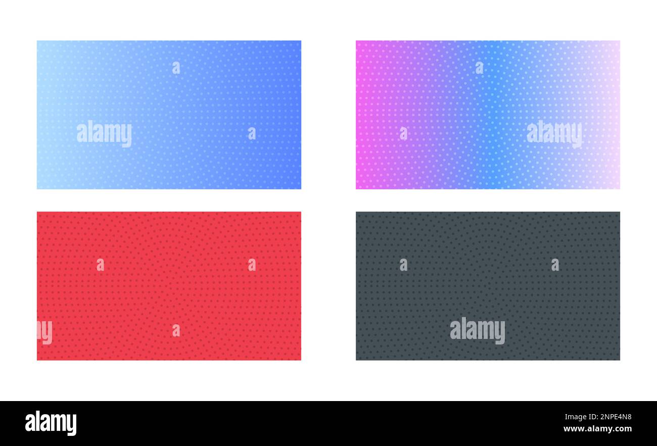 Set of Halftone circle texture background, grid abstract vector ...