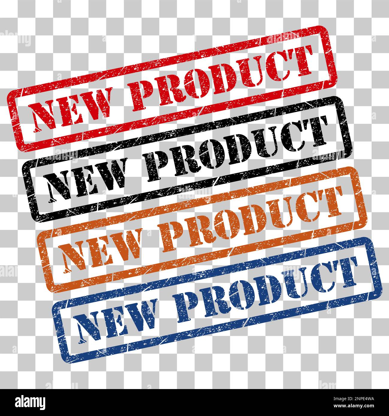 New product stamp symbol, label sticker sign button, text banner vector ...