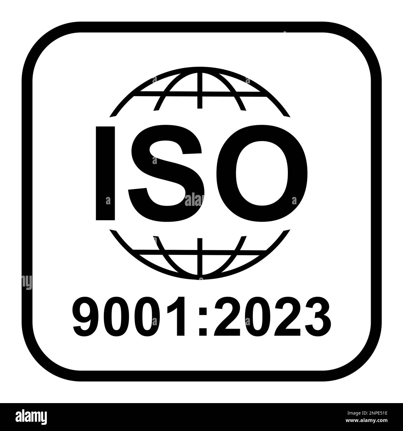 Iso 9001 icon. Standard quality symbol. Vector button sign isolated on ...
