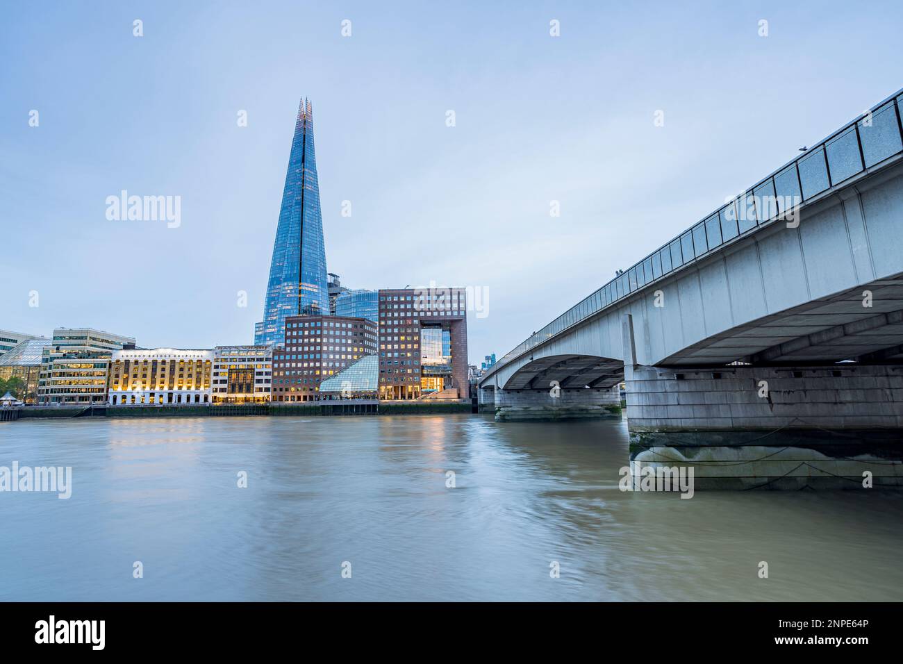 London Bridge leads towards The Shard skyscraper Stock Photo - Alamy