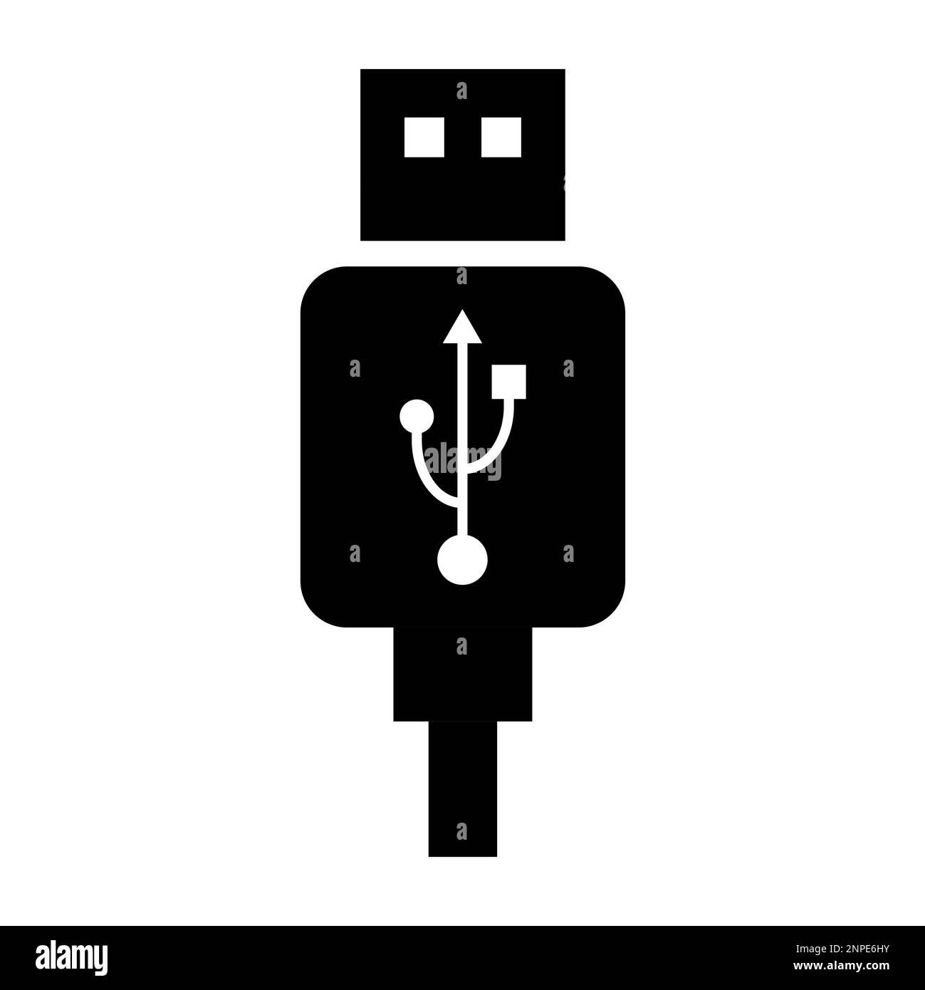 Usb Plug Cable Icon Technology Connect Device Sign Electronic Portable Symbol Vector