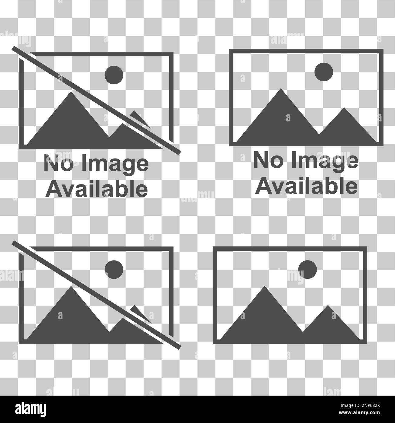 Set of No image vector symbol, missing available icon. No gallery for ...