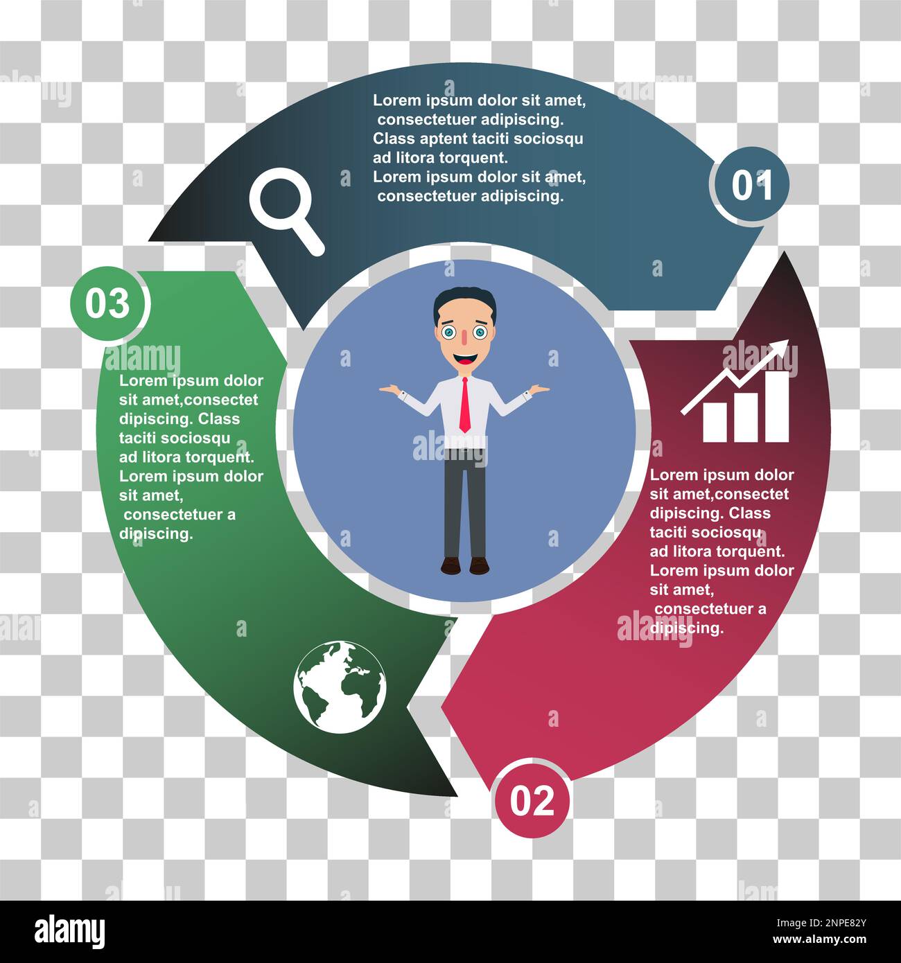 Chart infographic business template icon, pie circle diagram ...