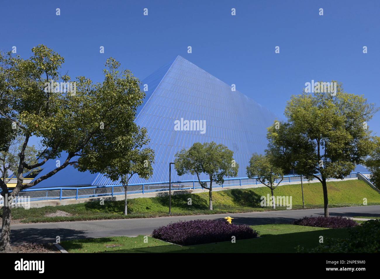 A general view of the Walter Pyramid on the campus of Long Beach State ...