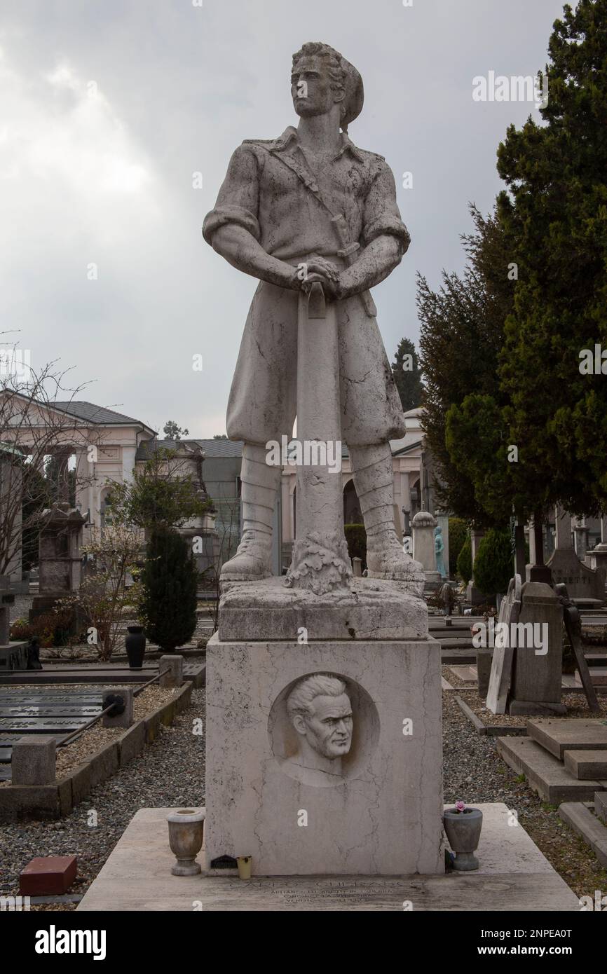 Grave of Carlo Cherasco in the Monumental Cemetery of Turin, Italy ...