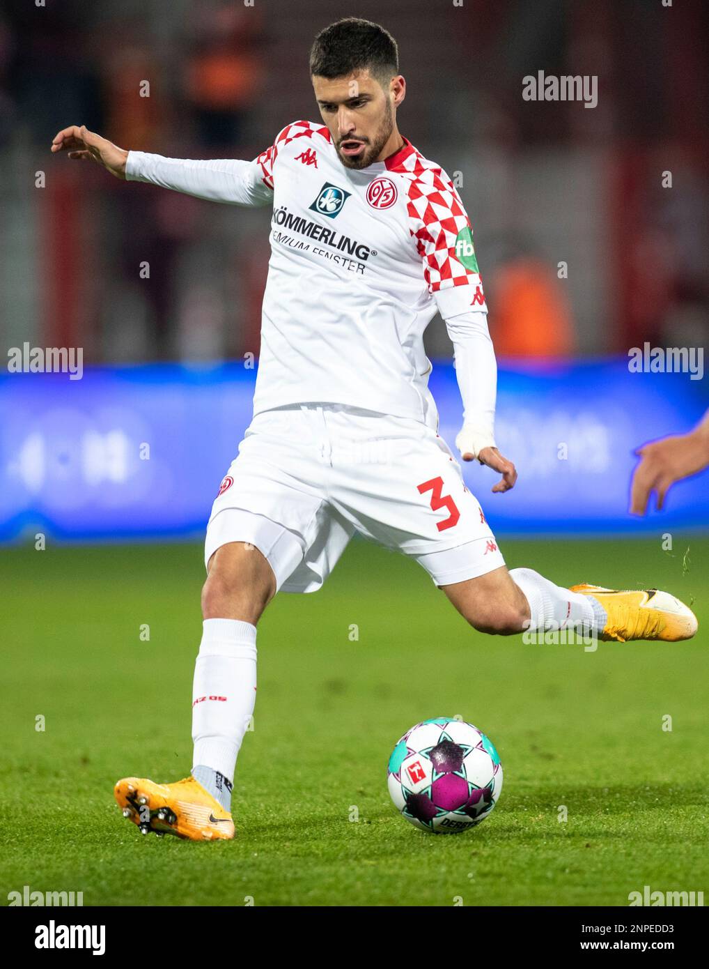 Aaron Martin from FSV Mainz plays the ball during the German Bundesliga ...