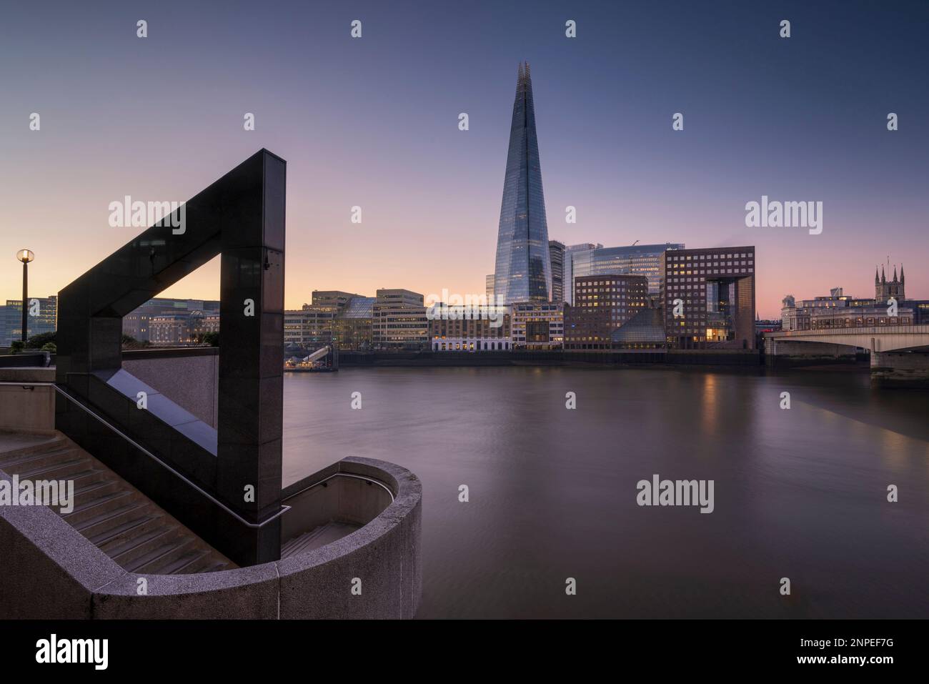 The Shard at twilight from across the River Thames Stock Photo - Alamy