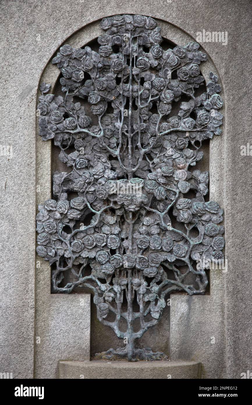 The Tree of Life - Kabbalah - on a headstone in the Jewish cemetery ...