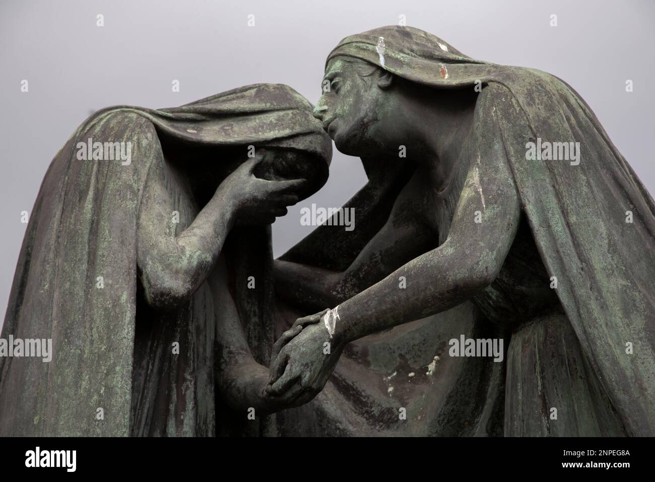 Funerary sculpture of one woman comforting another, The Monumental ...